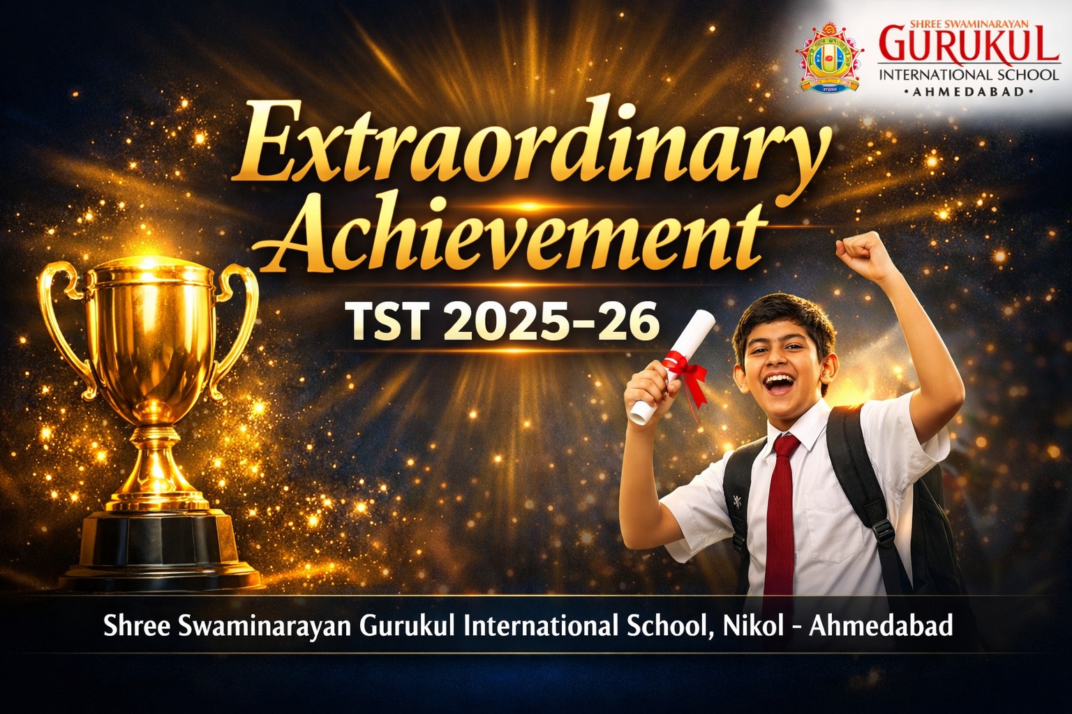 Extraordinary Achievement – TST 2025–26 | Shree Swaminarayan Gurukul ...